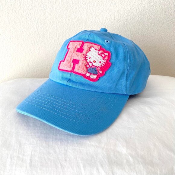 Hello Kitty | Accessories | Hello Kitty Blue Pink Embroidered Hat Cap ...